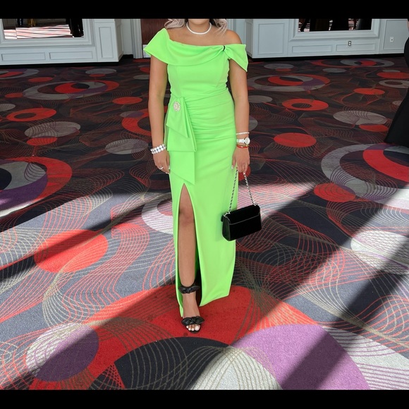 Xscape | Dresses | Xscape Lime Green Gown | Poshmark
